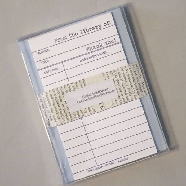 Library Borrowers Card Thank you Set - The Carbon Culture